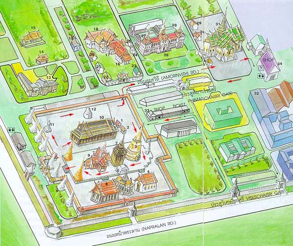 Wat Phra Kaew Map